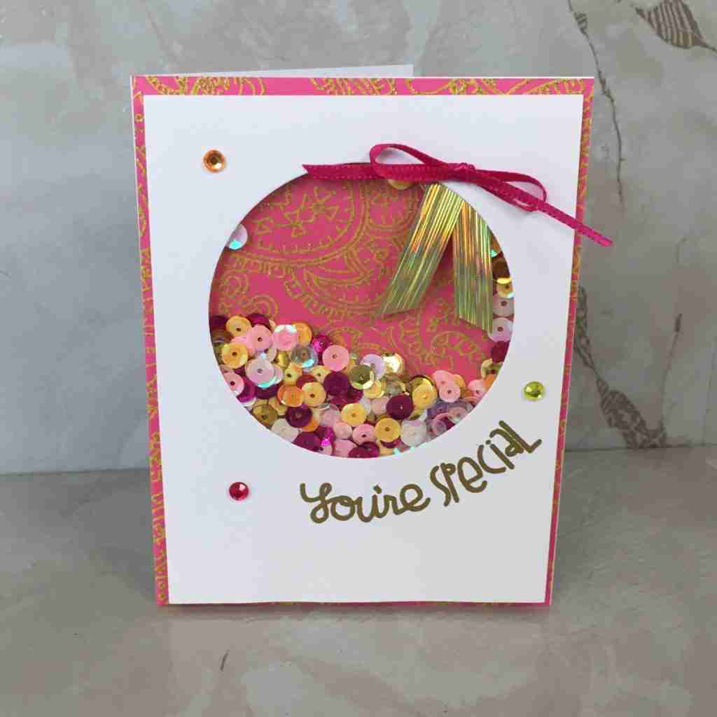 You're Special Shaker Greeting Card - Handmade Recovery Cards
