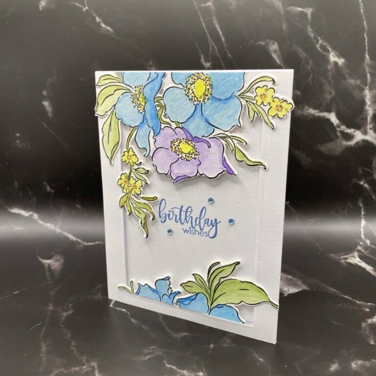 Birthday Wishes Watercolor Greeting Card - Handmade Recovery Cards